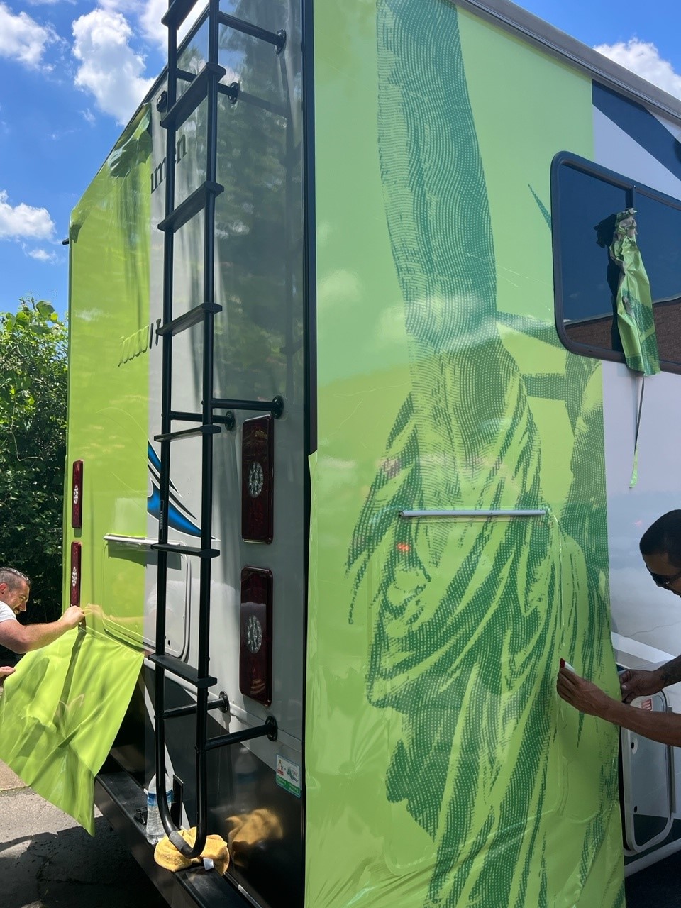 New photos of the Prosperity Is Possible tour bus as it hits the road ...